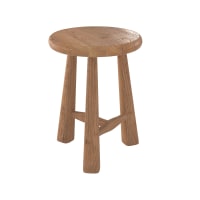 Taburete circular de teca reciclada, 45,5 cm Noé | Maisons du Monde