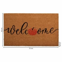 Felpudo de fibra y goma con metal rojo 45x75 | Maisons du Monde
