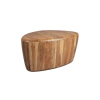 Tables gigognes rondes en bois d'acacia massif et marbre Babkha ...