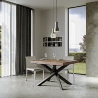 Table extensible effet bois noyer 90x120/180 cm Ganty | Maisons du Monde