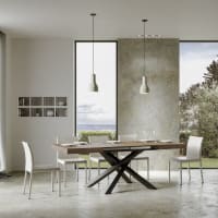 Table extensible effet bois noyer 90x120/180 cm Ganty | Maisons du Monde