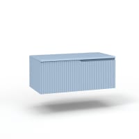 Meuble de salle de bain 4 pièces en MDF bleu Tiffany Venere | Maisons ...