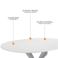 Table à manger 4 personnes ronde effet travertin - Beige Danli ...