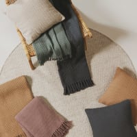 Plaid marron 140x200 Olivia | Maisons du Monde