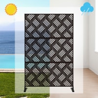 Seto artificial Natural extensible de hiedra verde y celosía de mimbre ...