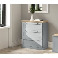 Mobile da camera in legno e tessuto beige con 6 cassetti cm 120x40x75 ...