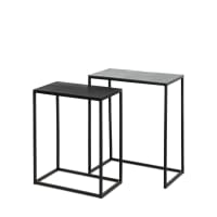 Tavolino in metallo nero alt.80 Adine | Maisons du Monde
