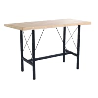 Table de bar style industriel effet bois marron rustique | Maisons du Monde