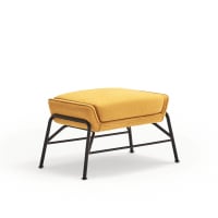 Reposapiés tapizado color menta y patas de madera. Tamil | Maisons du Monde