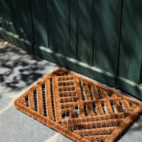 Felpudo de caucho y coco natural marron 45x75x1 | Maisons du Monde