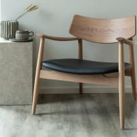 Fauteuil en hêtre massif finition rotin et noire - L64 cm Villa ...