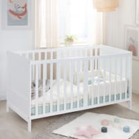 Lit bébé évolutif 3 en 1 Blanc et Chêne BROOM | Maisons du Monde