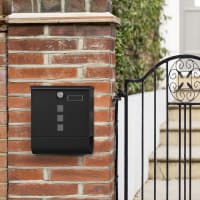 Cassetta postale da parete moderna antracite 37x11x37cm | Maisons du Monde