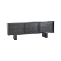 Table à manger en bois de manguier et métal noir 8/10 personnes L200 ...