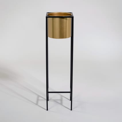 Vaso em ferro forjado preto e dourado Bloomsbury | Maisons du Monde