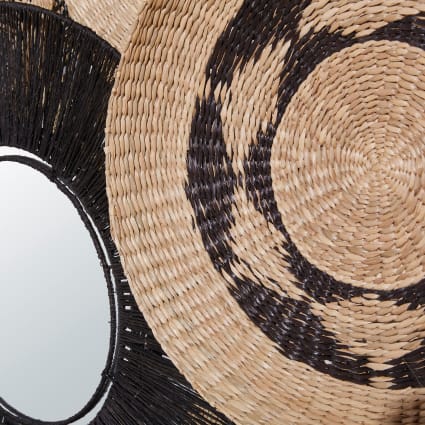 Círculos de yute y junco de mar para decorar la pared 189x115 cm Nilo ...