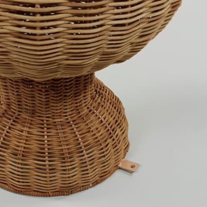 Luminária de chão externa sem fio e recarregável em rattan H153 Adriana ...