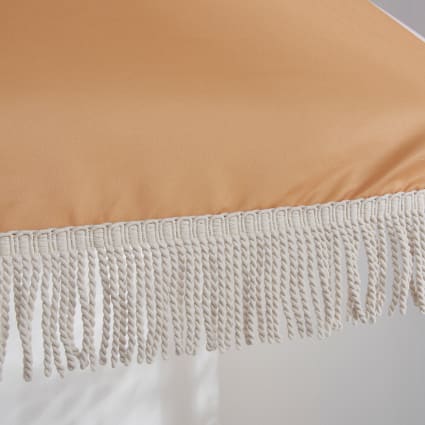 Parasol 2x2m en aluminium coloris argile et toile en polyester recyclé ...