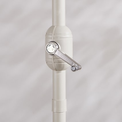 Parasol 3x3m en aluminium et toile en polyester recyclé coloris argile ...