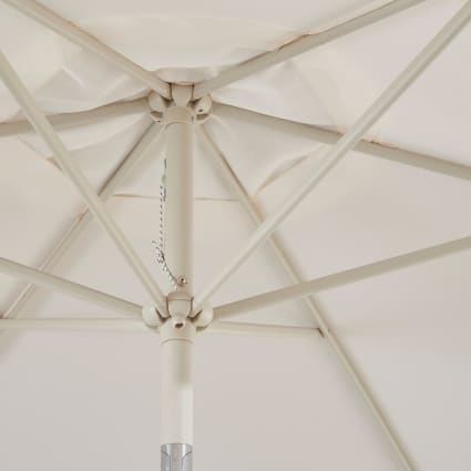 Parasol 3x3m en aluminium et toile en polyester recyclé coloris argile ...