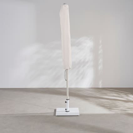 Parasol 3x3m en aluminium et toile en polyester recyclé coloris argile ...