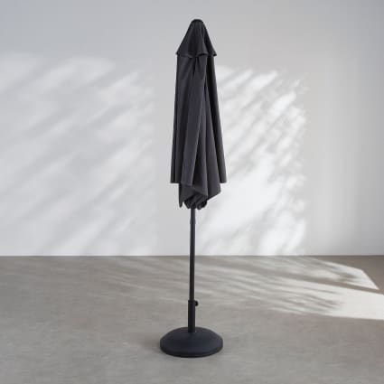 Parasol 3x3m en aluminium et toile en polyester recyclé gris anthracite ...