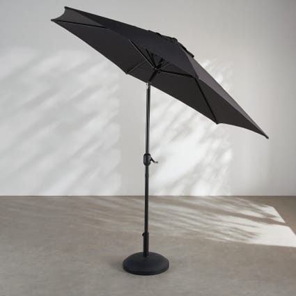 Parasol 3x3m en aluminium et toile en polyester recyclé gris anthracite ...