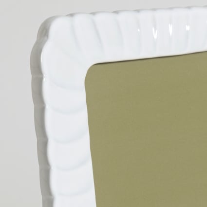 Cornice portafoto in maiolica pizzicata bianca 14x19 cm Catea | Maisons ...
