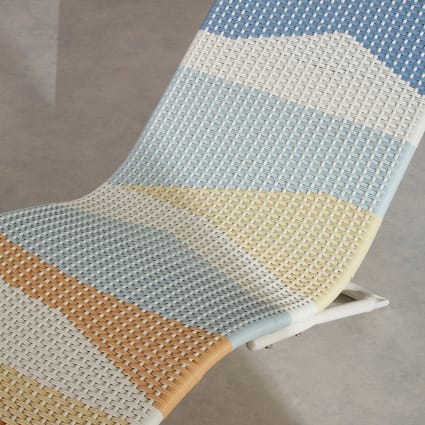 Tumbona de acero y tela de resina multicolor Copacabana | Maisons du Monde