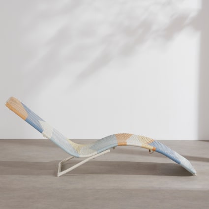 Tumbona de acero y tela de resina multicolor Copacabana | Maisons du Monde