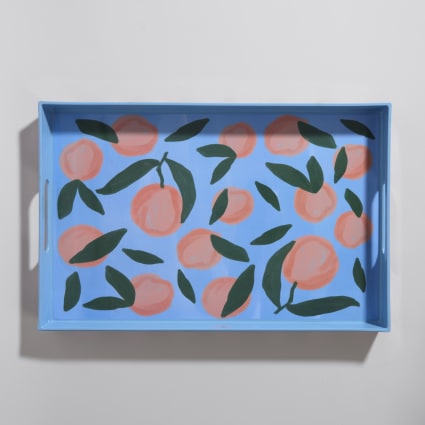 Vassoio fantasia fruttata blu, rosa e verde Orchard | Maisons du Monde