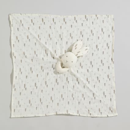 Konijnenmousseline dekbed in taupe, ecru, antraciet en beige katoenen ...