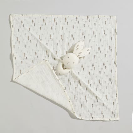 Konijnenmousseline dekbed in taupe, ecru, antraciet en beige katoenen ...