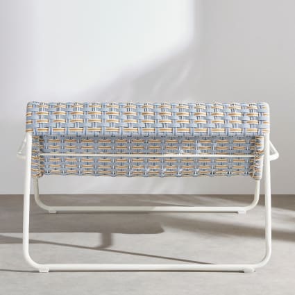 Panca da giardino a due posti in ferro color argilla e resina riciclata ...