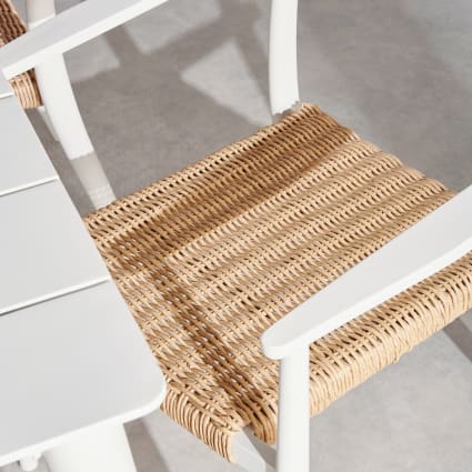 Set tavolo e 8 sedie da giardino in alluminio color argilla e resina ...