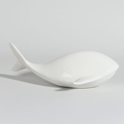 Statuette baleine en faïence blanche H14 Era | Maisons du Monde