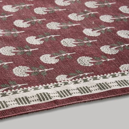 Gewebter Baumwollteppich mit mehrfarbigem Blumenmuster, 160 x 230 Saia ...