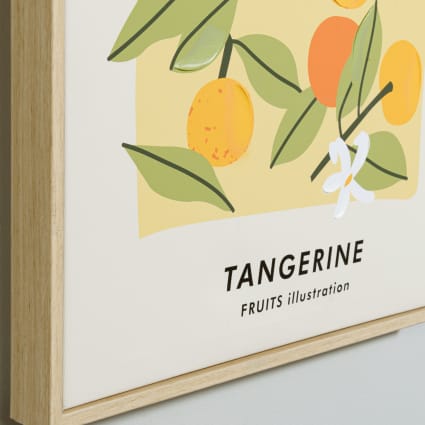 Toile imprimée et peinte oranges 37x52 | Maisons du Monde