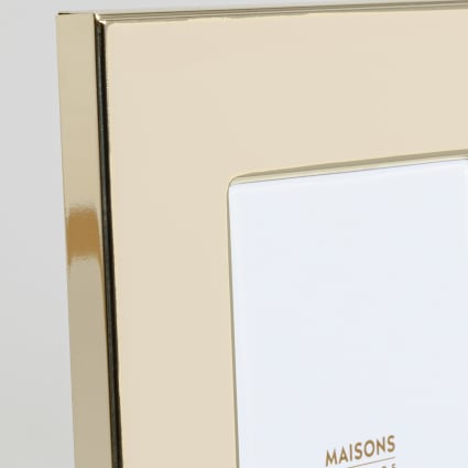 Cornice portafoto beige e oro 17x22 cm Mattia | Maisons du Monde