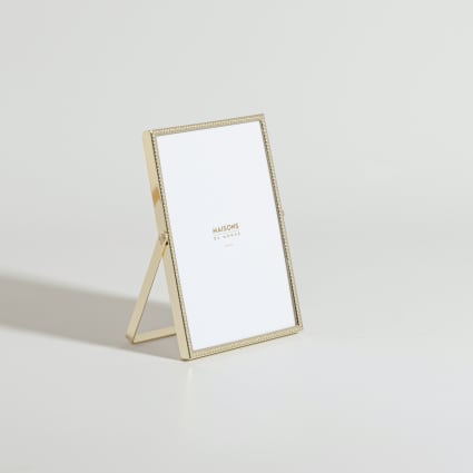 Cornice portafoto in acciaio dorato perlato 11x16 cm Perla | Maisons du ...