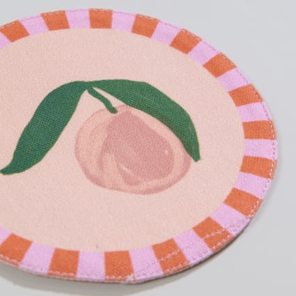 Multicolor fruitprint katoenen onderzetters D12 (x4) Fantina | Maisons ...