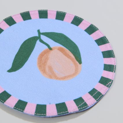 Multicolor fruitprint katoenen onderzetters D12 (x4) Fantina | Maisons ...