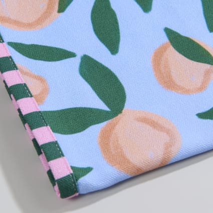 Set di 4 tovaglioli da cocktail in cotone con stampa frutta multicolore ...