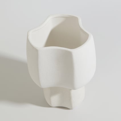 Objeto decorativo iluminado em cerâmica creme. Agarfa | Maisons du Monde