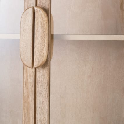 Gewölbte Vitrine mit 2 Flügeltüren aus Mangoholz, L105 Canopee ...