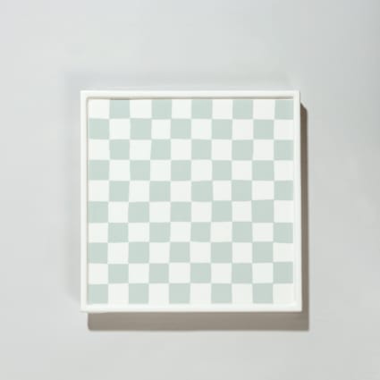 Juego de damas de loza blanca y azul Esterel | Maisons du Monde