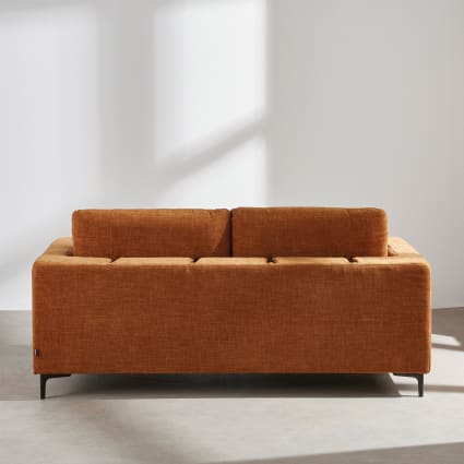 Sofá de 2 lugares com encostos de cabeça rebatíveis, efeito veludo, cor ...