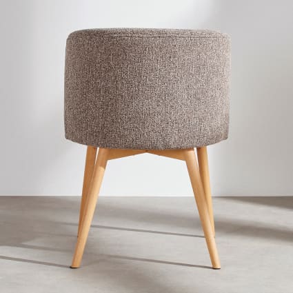 Silla de tela moca y madera de haya Kate | Maisons du Monde