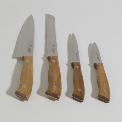 Couteaux en acier et porte-couteaux en bois d'acacia | Maisons du Monde