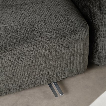 Divano vintage 4 posti in tessuto sfoderabile color carbone Apache ...